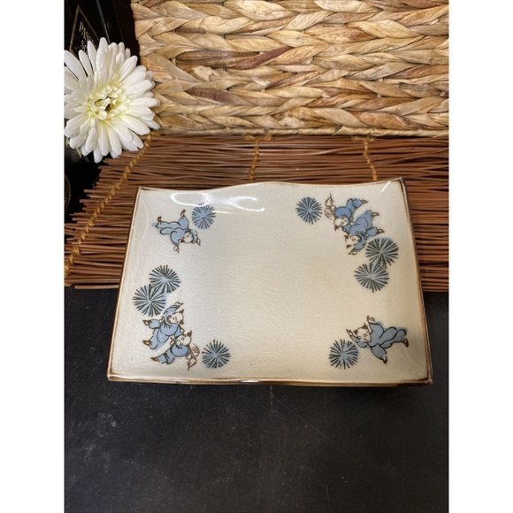 Vintage | Art | Vintage Japanese Karako Blue White Trinket Tray Dish ...